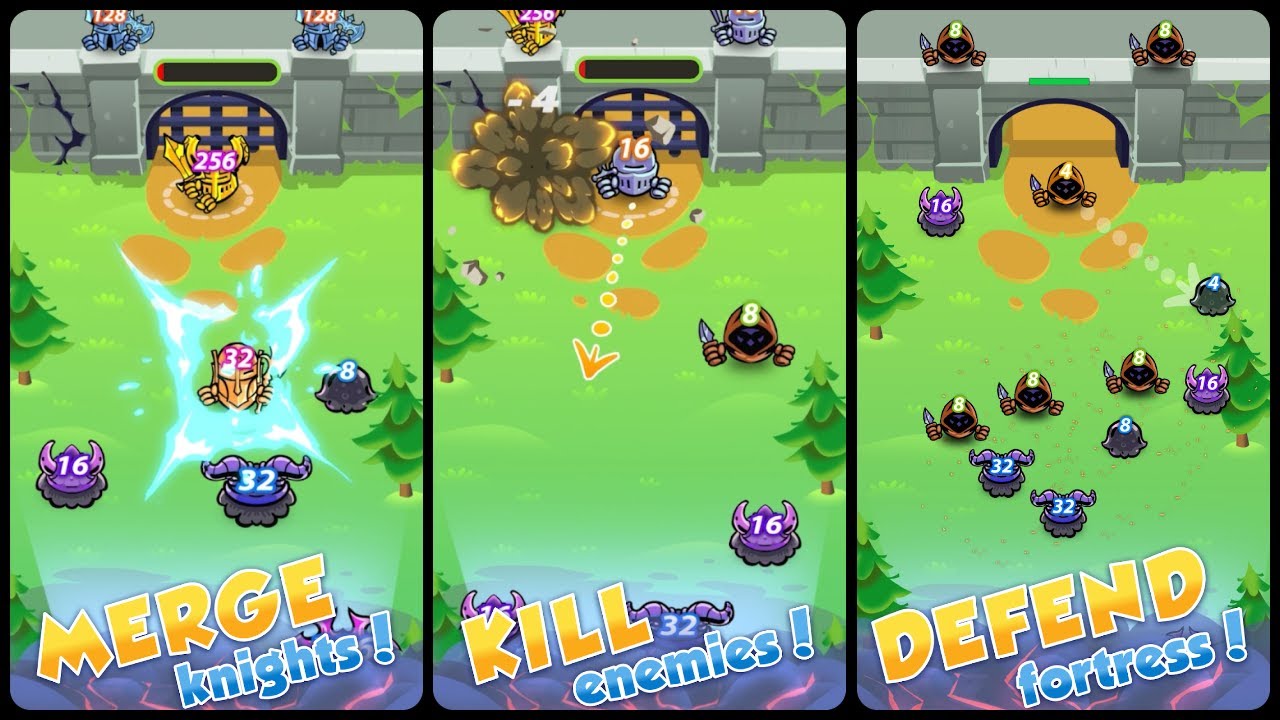 2048 Knights Merge Battles Mobile Game | Gameplay Android & Apk - YouTube