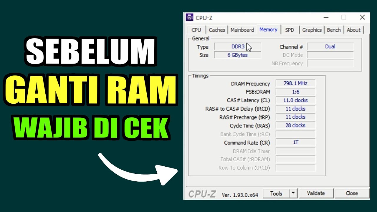 Cara Cek Versi DDR RAM Dengan CPU Z YouTube Cara Cek Versi DDR RAM Dengan CPU Z YouTube