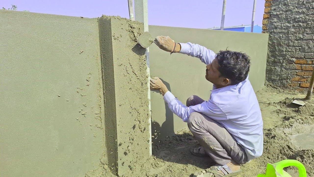 parapet wall plaster || how to plaster parapet wall || amazing ...