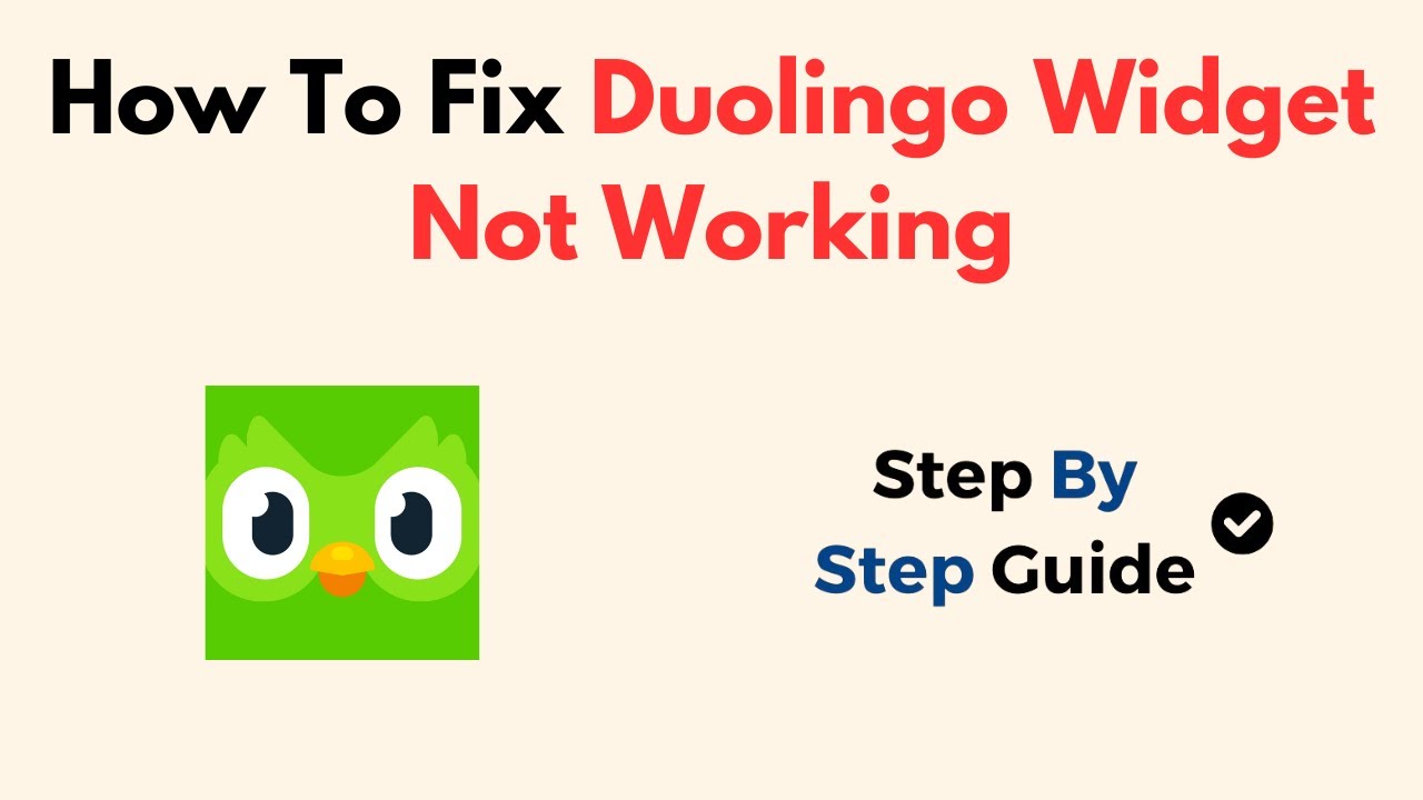 How To Fix Duolingo Widget Not Working - YouTube