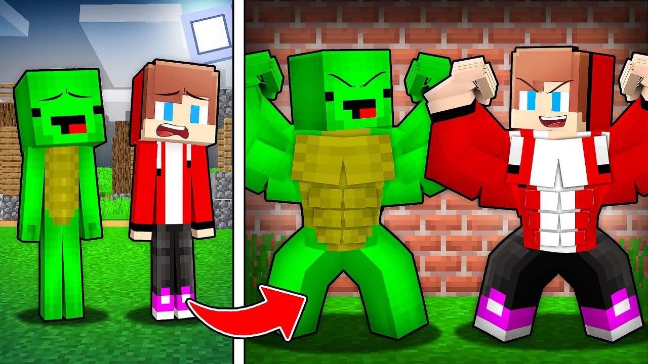 Weak JJ and Mikey Became STRONG - Fitness Challenge - Maizen Minecraft ...