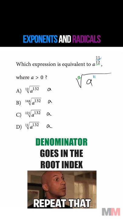 Exponents and Radicals Test Prep Review #maths - YouTube