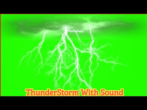 Thunder Lightening With Sound On Green Screen | Lightening Effects ...