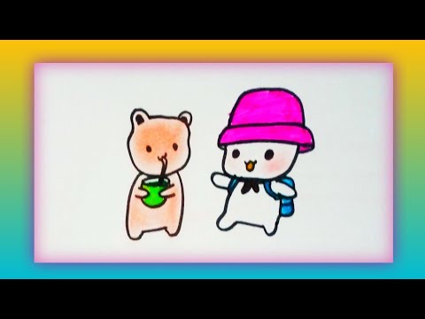 cute cartoon drawing | Dudu bubu drawing | hand made drawing | Art aqsa ...