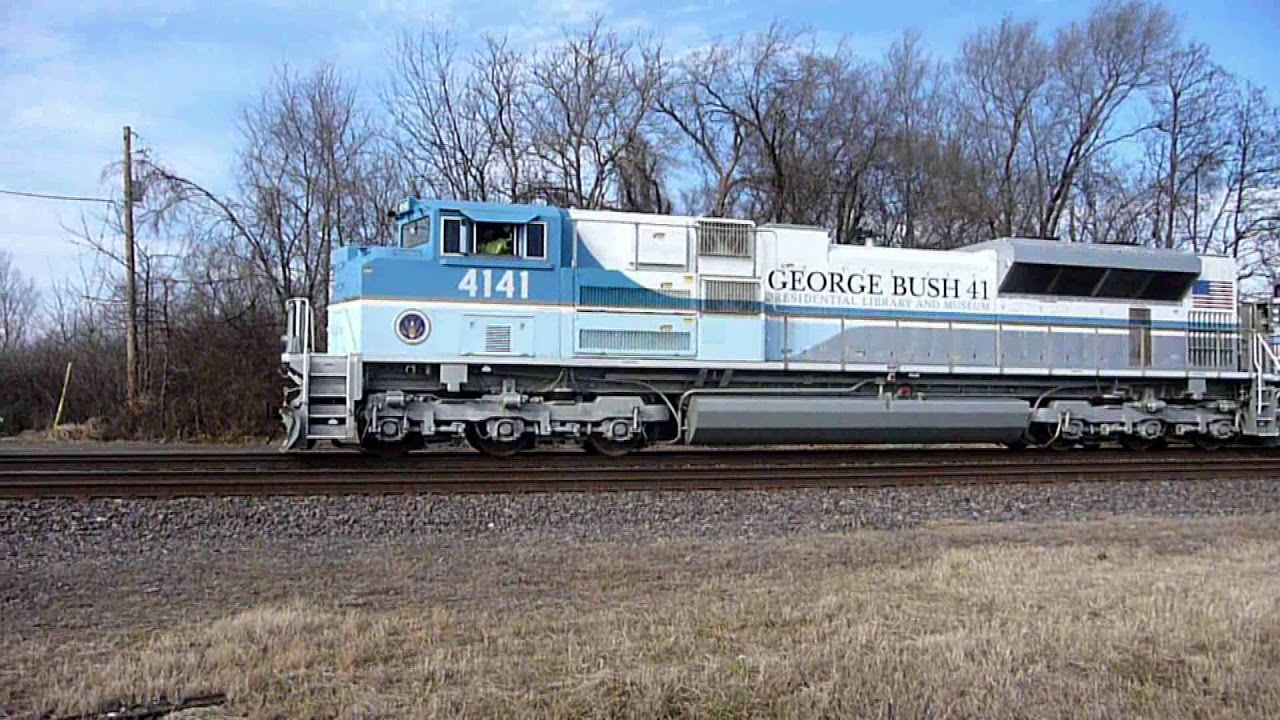 George Bush 4141 Locomotive in Dupo, Illinois--December 19, 2018 - YouTube