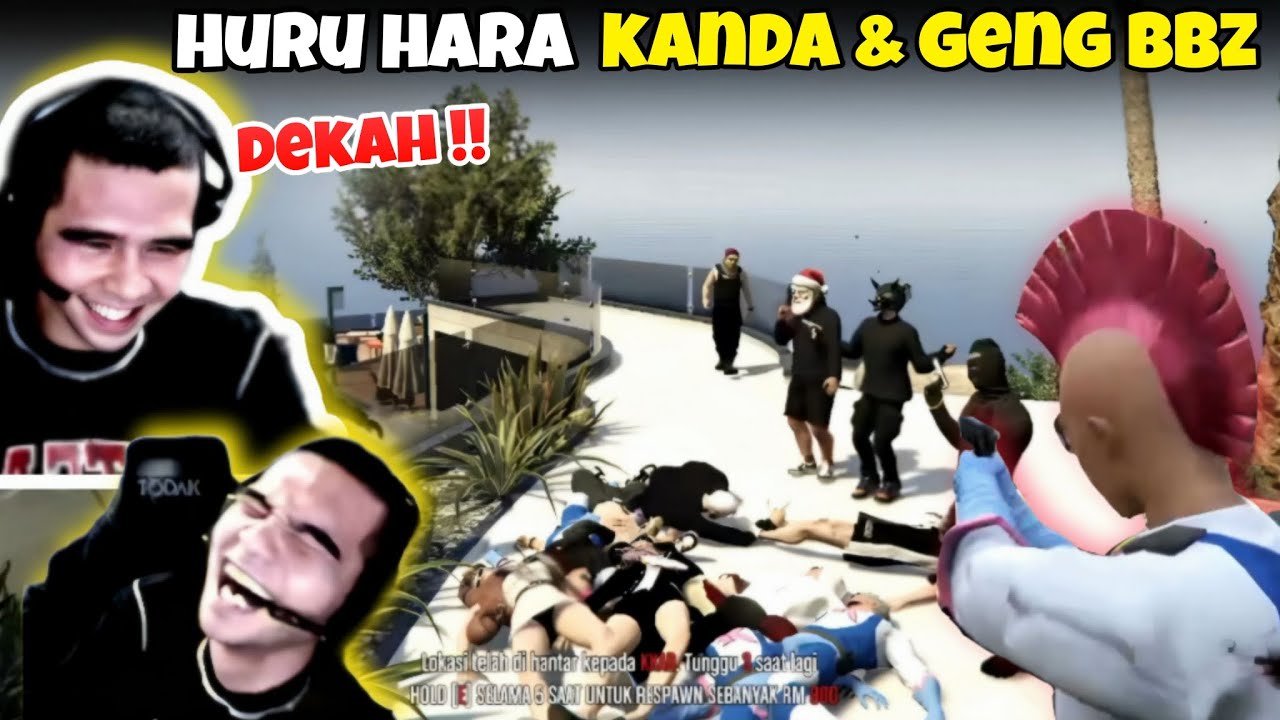 Dekah Kanda Main GTA !! Huru hara Habis Osman Cicak dgn Geng BBZ ...