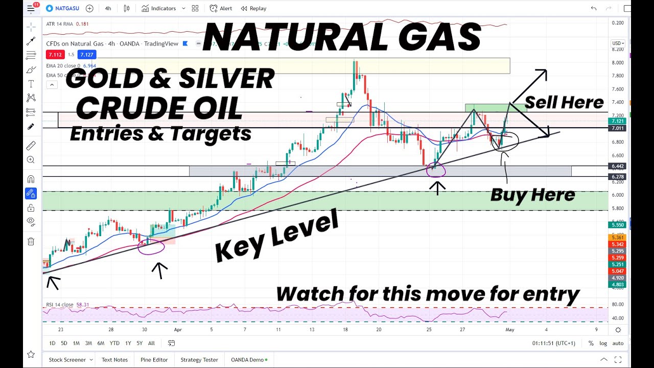 NATURAL GAS | GOLD&SILVER | CRUDE OIL | AT KEY LEVEL | ENTIRES AND ...
