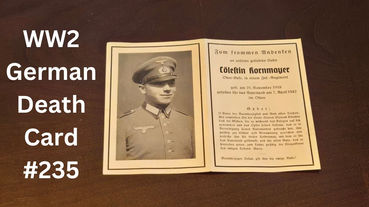 WW2 German Death Card #235 - YouTube