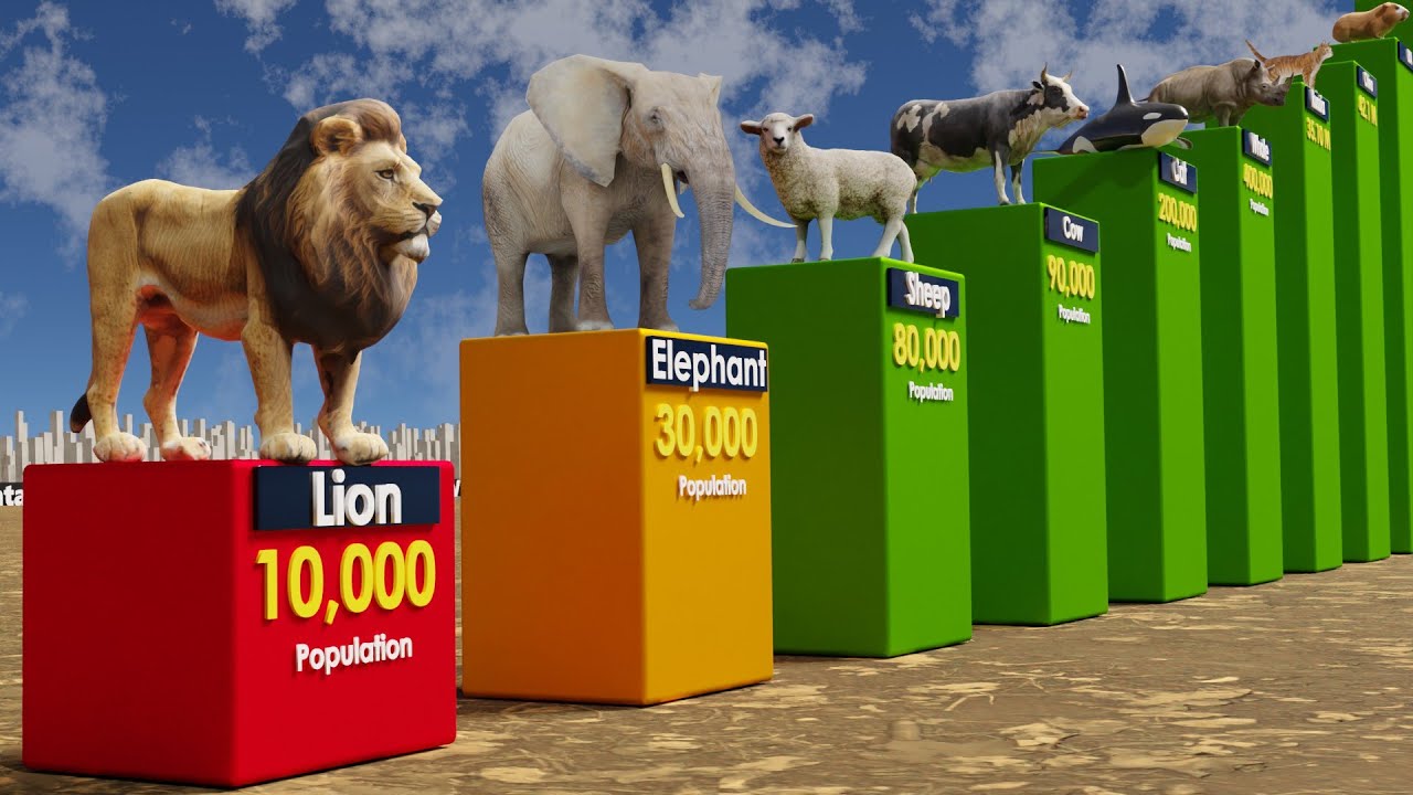 Animal Populations 3D COMPARISON - YouTube