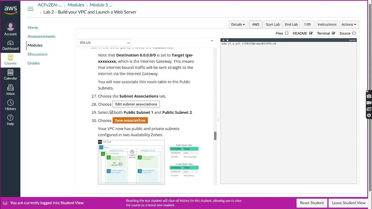 Lab2|Build your VPC and Launch a Web server - YouTube