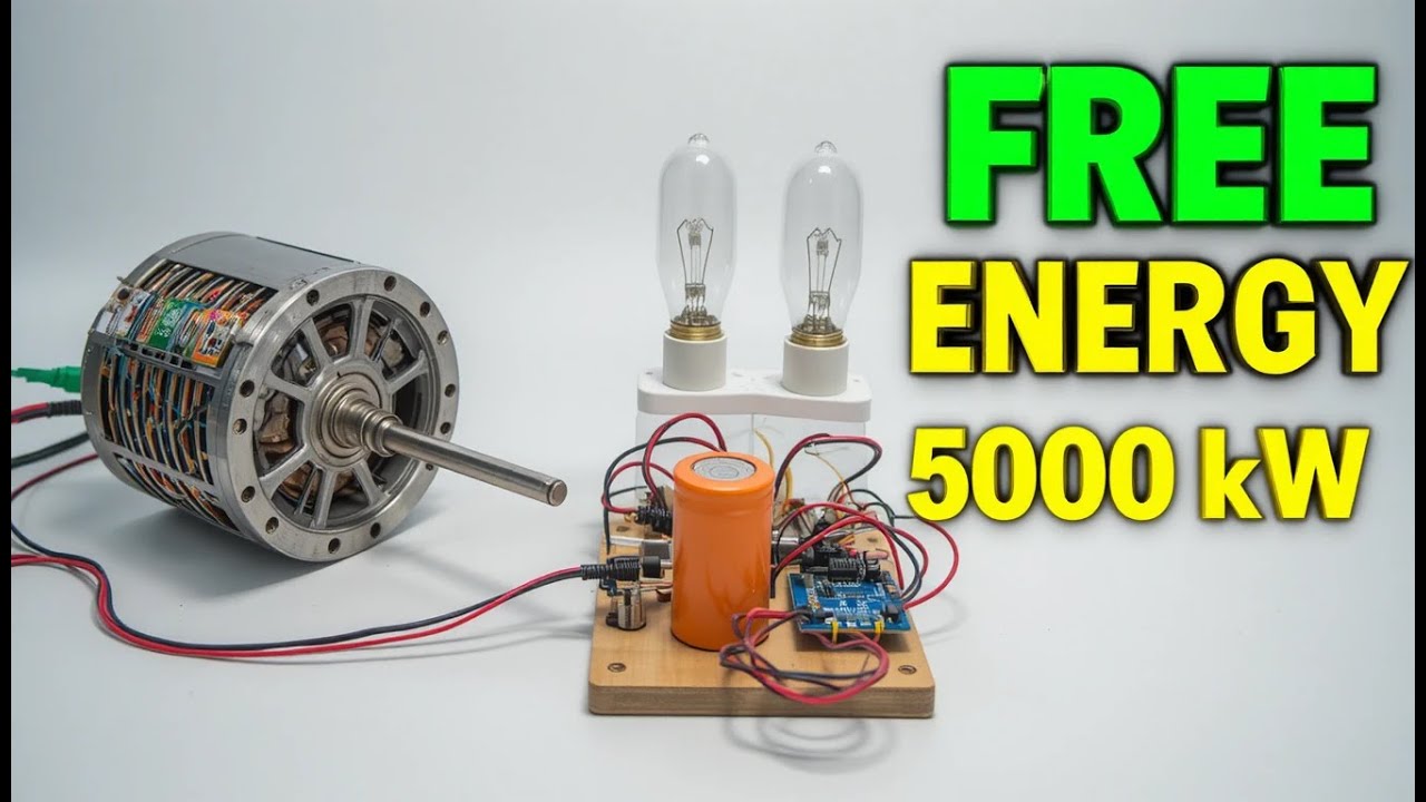 How to Make Free Energy 5000 kw powerful electricity generator - YouTube