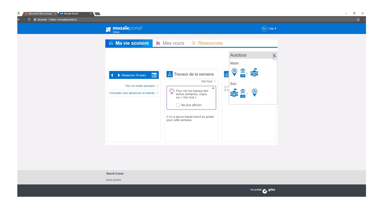 Portail Élèves Mozaïk - YouTube