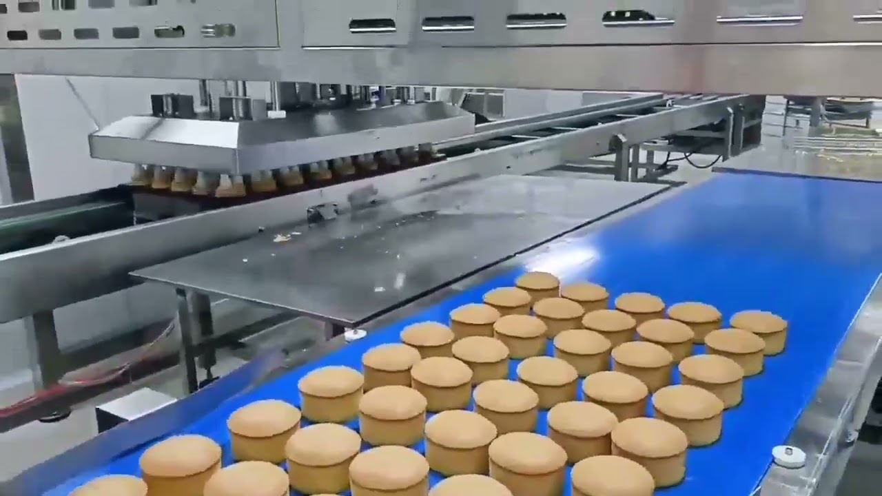 Cake depanning production line - YouTube