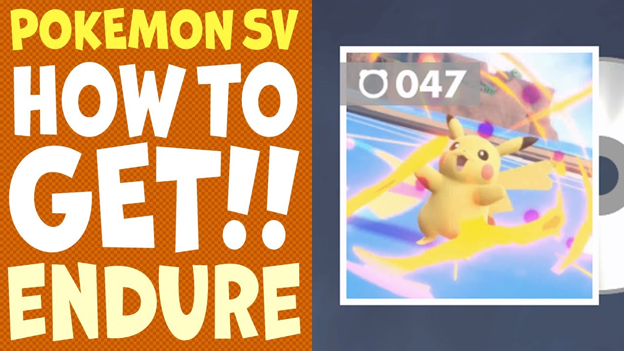 Pokemon Scarlet and Violet: How to Get Endure (TM 047) - YouTube
