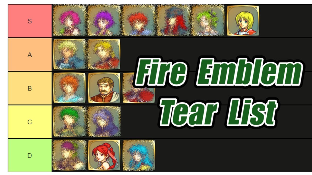 Fire Emblem Tear list - YouTube