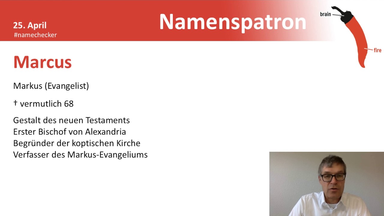 Namenstag Marcus, Marc, Marco, Marek, Mark, Marko und Markus - YouTube