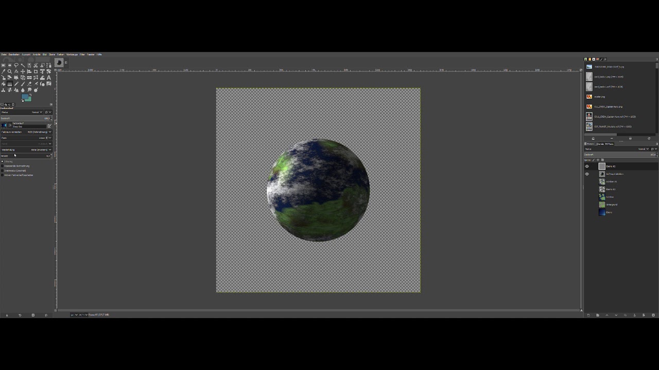 How to: make a detailed Planet in GIMP 2.10 using peppers Brush - YouTube