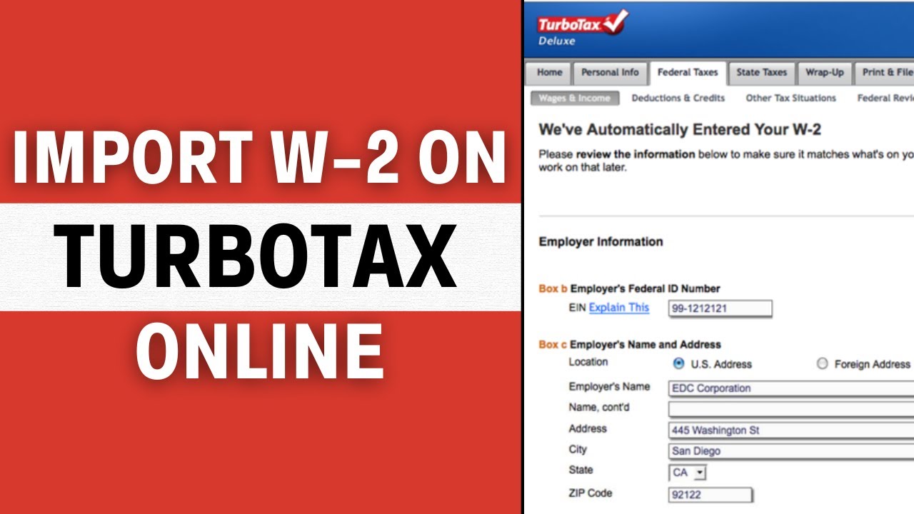 How Do I Import My W-2 On TurboTax? (2024) - YouTube