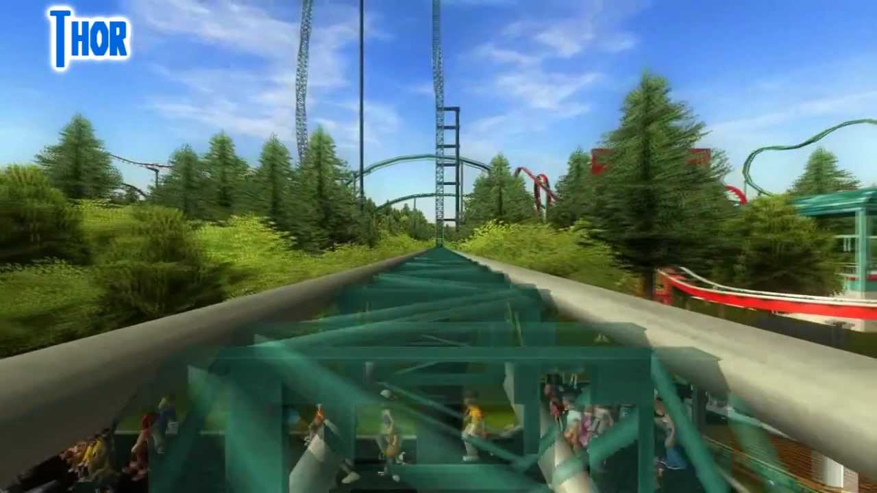Avengers Roller Coaster Park [PART 2] : Thor - YouTube