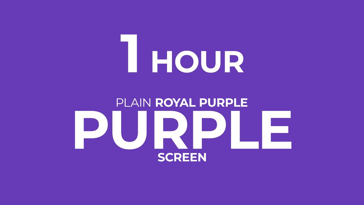 1 Hour of Royal Purple Screen | Chroma Relax #purple #purplescreen # ...