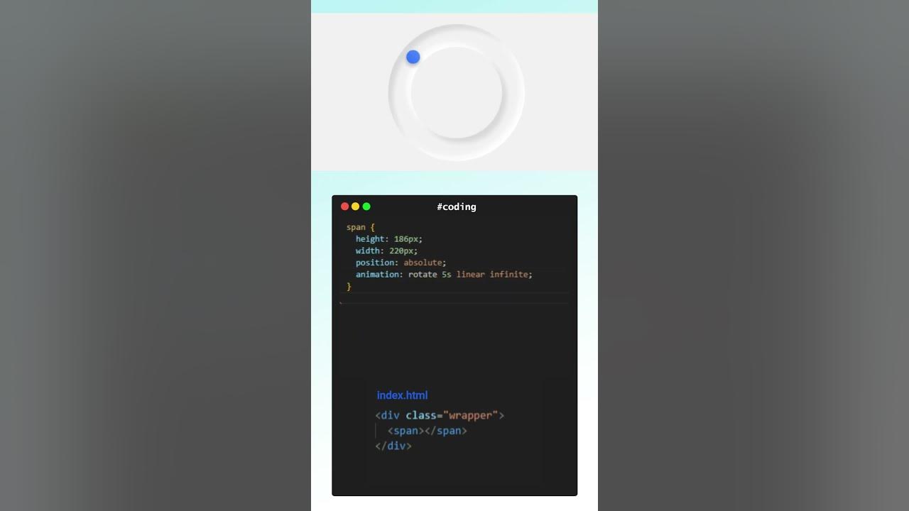 Dot Rotation On Circle Using Css And Html Coding Youtube
