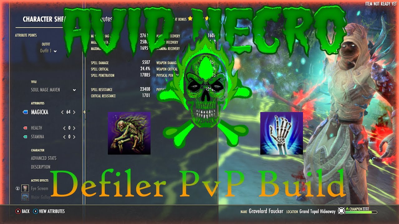 ESO- The Defiler | Updated Necromancer PvP Build U41 - YouTube