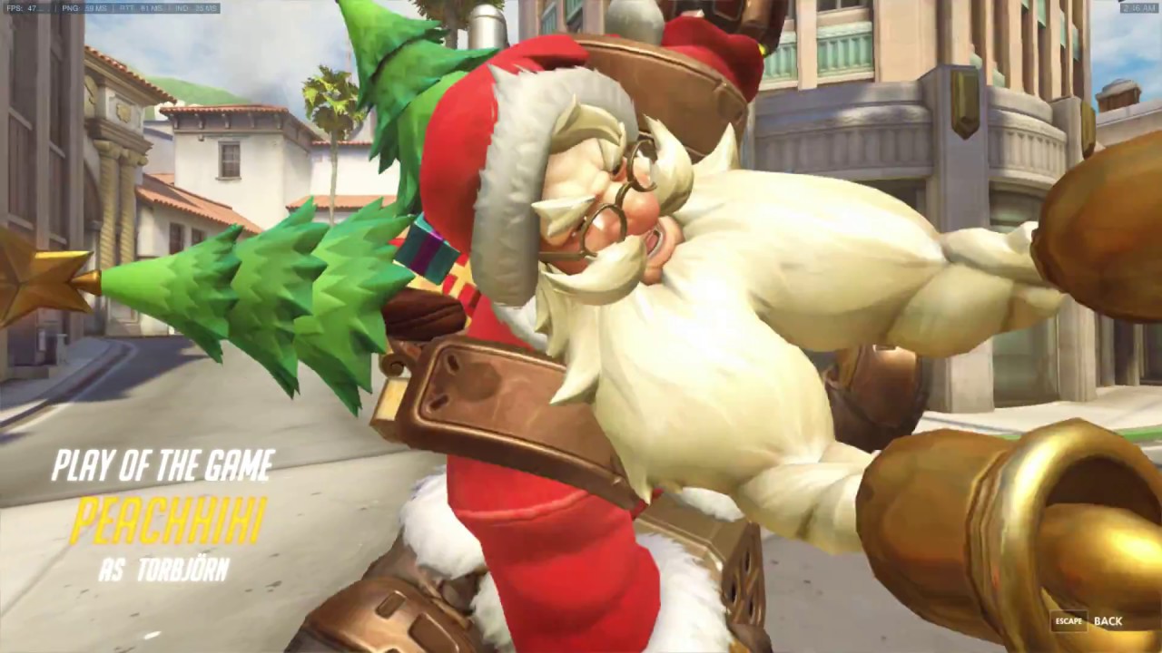 #Overwatch: Torbjorn POTG Santa #2 - YouTube