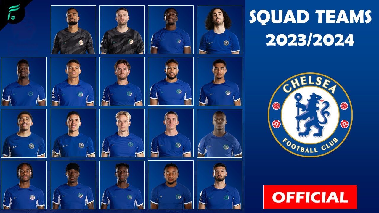 SQUAD TEAMS CHELSEA FC - English Premier League Season 2023/24 Group ...