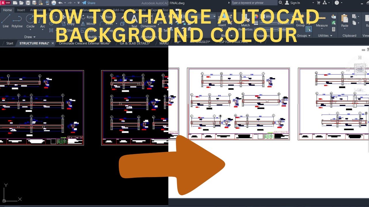 HOW TO CHANGE AUTOCAD BACKGROUND - YouTube