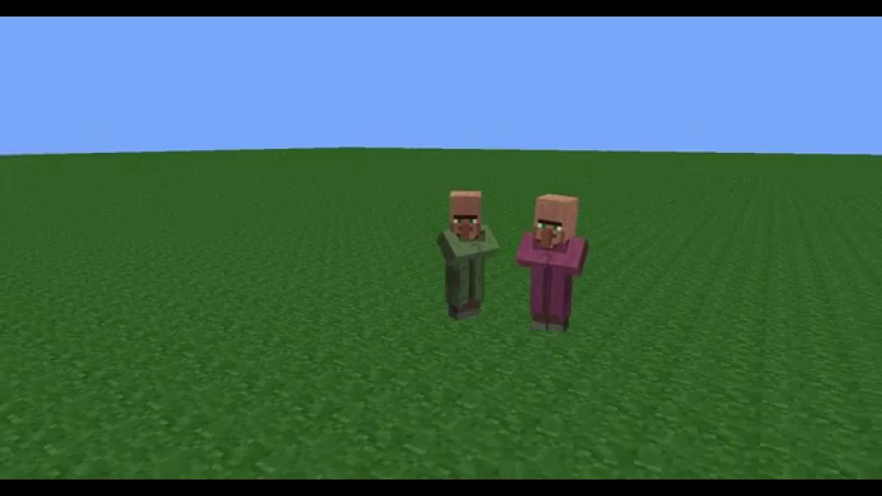 Minecraft Animace nadopovaní Vesničani - YouTube