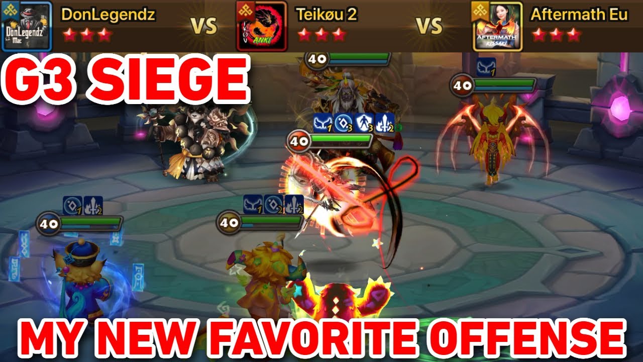 G3 Siege | DonLegendz vs Aftermath Eu vs Teikou 2 | #summonerswar - YouTube