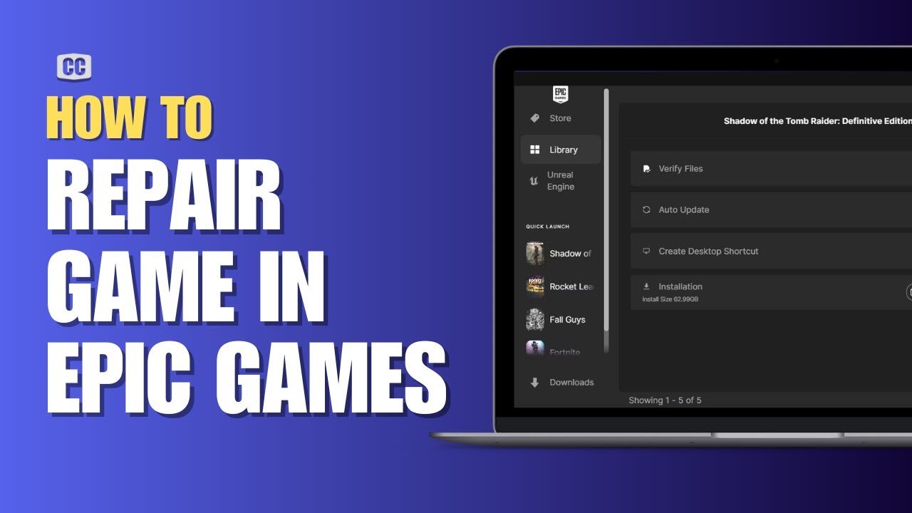 How to Repair a Game in Epic Games | Repair Files on Epic Games (2024 ...