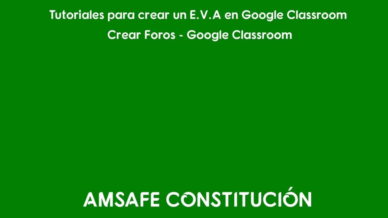 Crear foros Google Classroom - YouTube