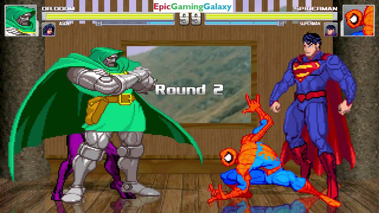 Superman And Spider-Man VS Doctor Doom And Agony The Symbiote In A ...