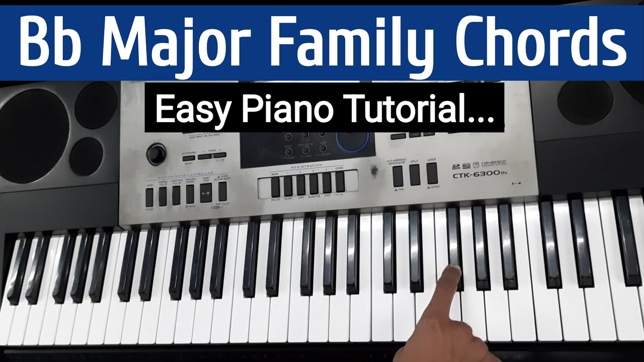 Bb Major Family Chords| Easy Piano Tutorial| Major Family Chords| By ...