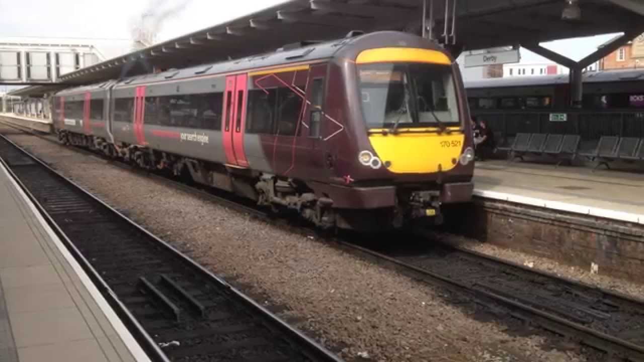 Class 170 Cross Country Service Departing Derby 02/08/14 - YouTube
