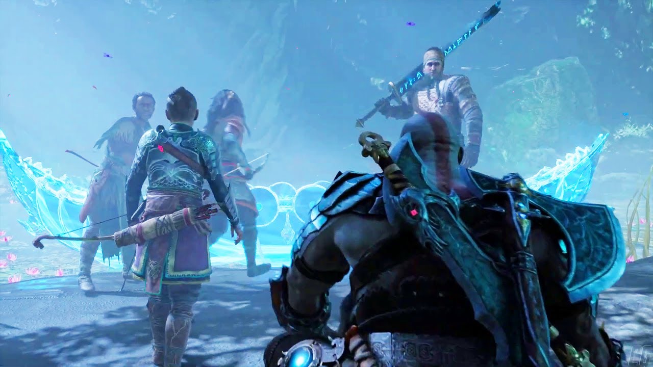 Kratos saves Freyr, Escape on the Freyr's Boat - God of War Ragnarok ...