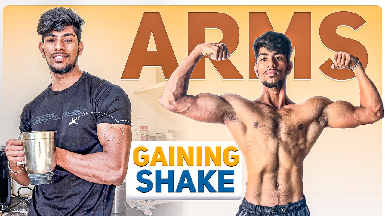 My arms workout ️‍🔥 best post workout gaining shake #weightgain#shake# ...