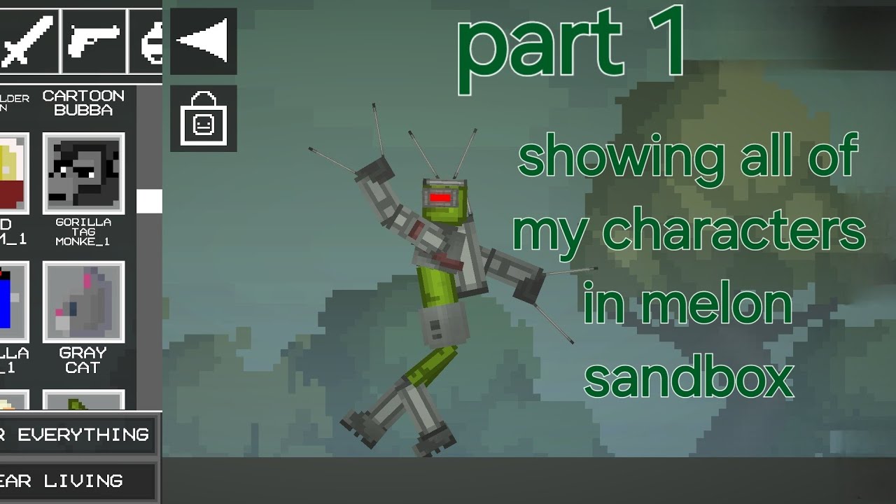 showing all of my characters in melon sandbox - YouTube