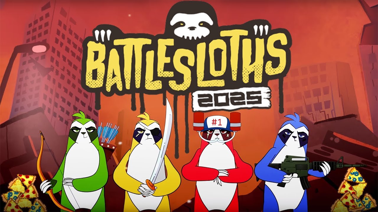 Battlesloths 2025 - #1 - Kill Friends = Get Pizza! (4 Player Gameplay ...