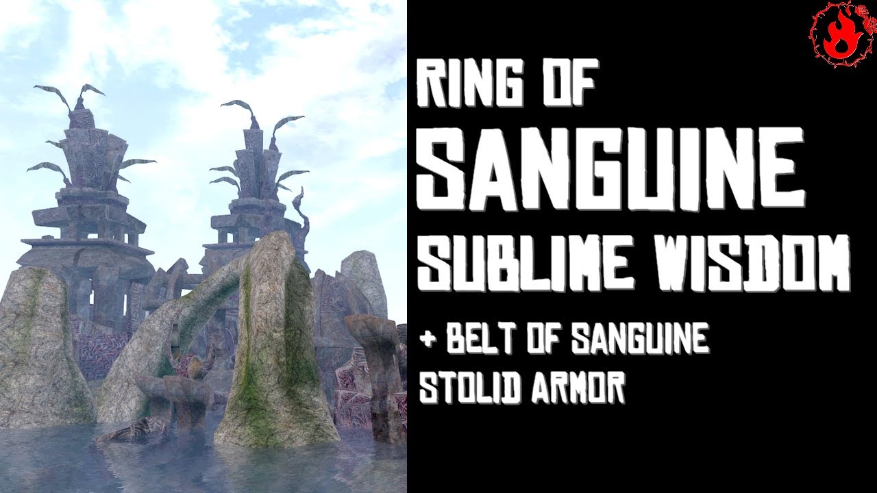 Ring of Sanguine Sublime Wisdom (quest) - Morag Tong Walkthrough (TES ...