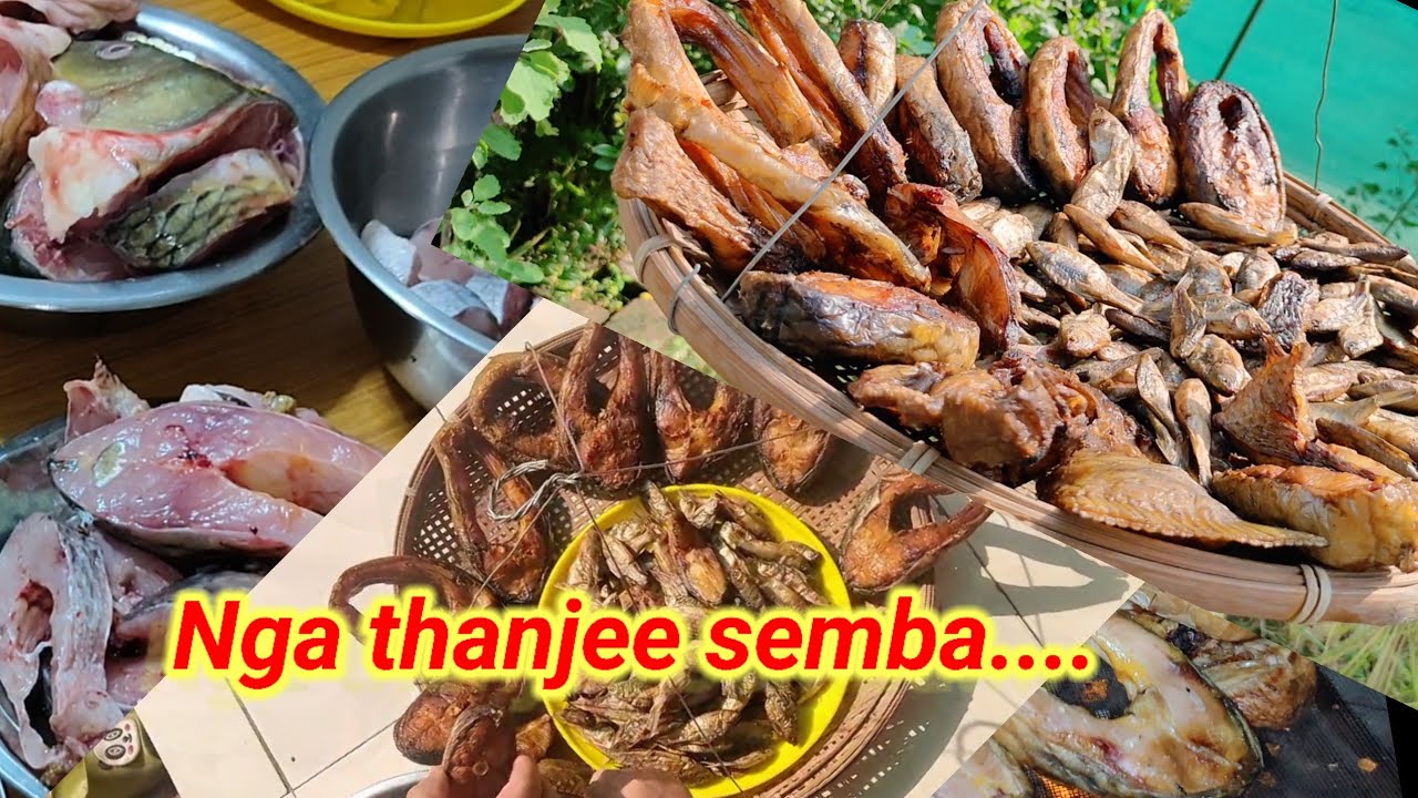Nga Thanjee semba | dry fish making | nga louba | nga thongba - YouTube
