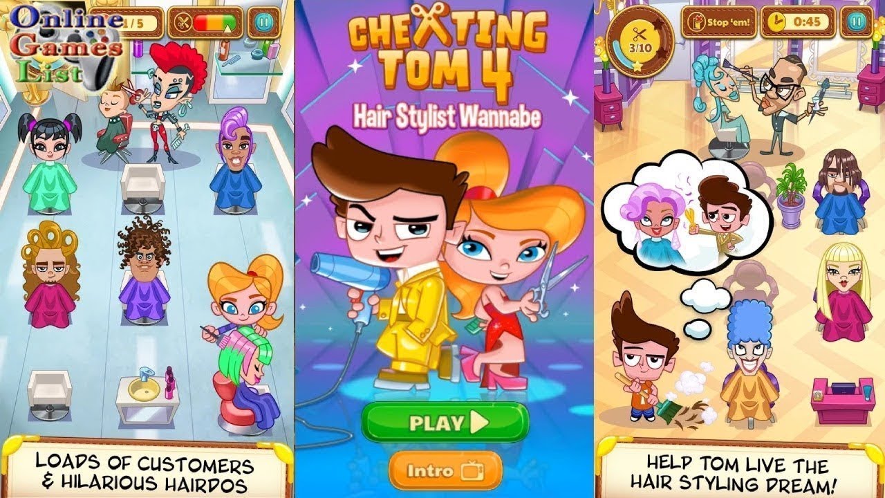 Cheating Tom 4 Hair Stylist Wannabe barberchop level 1 to 17 Crazy Labs ...