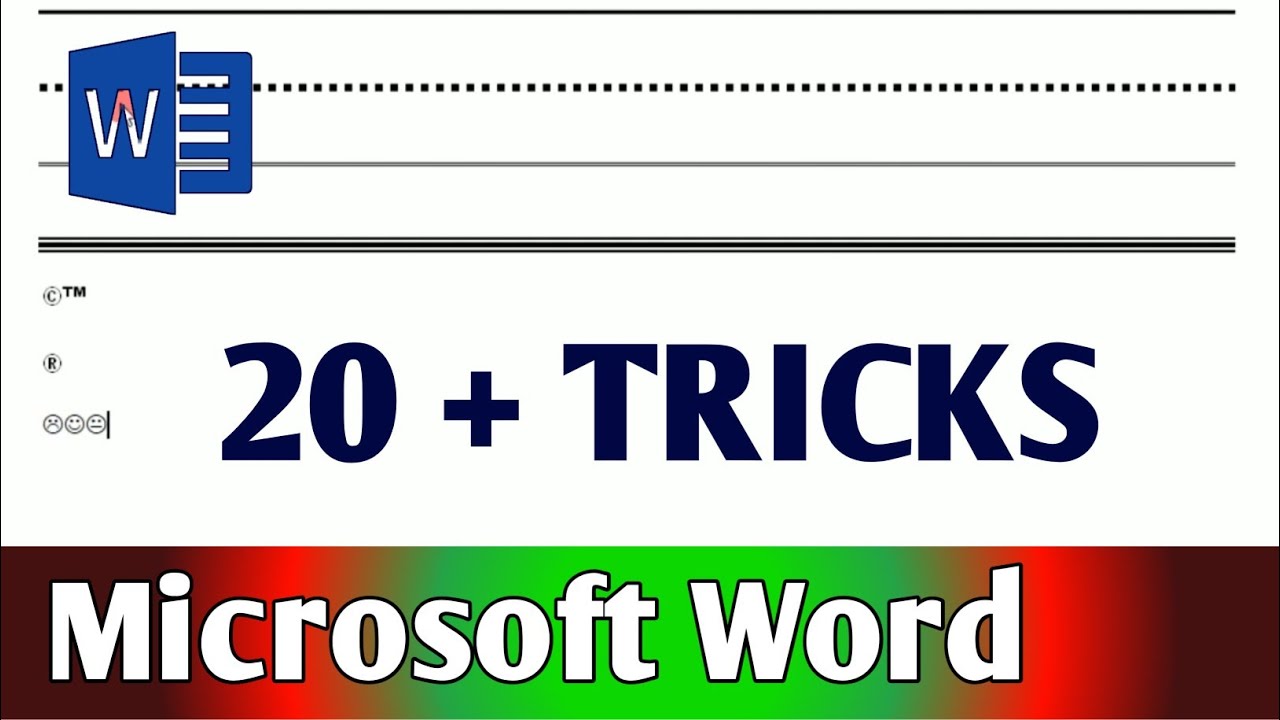Ms Word tricks|| Ms word tips and tricks|| Ms word video #word_tutorial ...