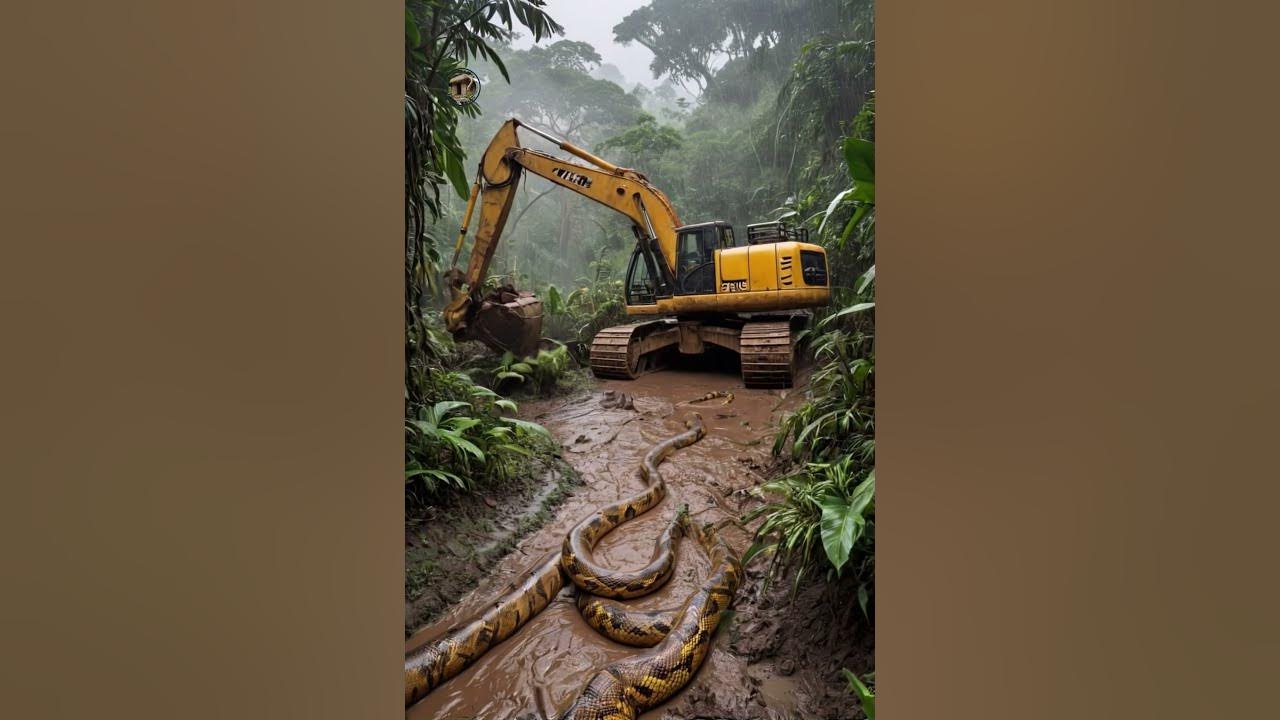 Excavator Strike Python#python#snake# #snakediscovery #giantanimal # ...