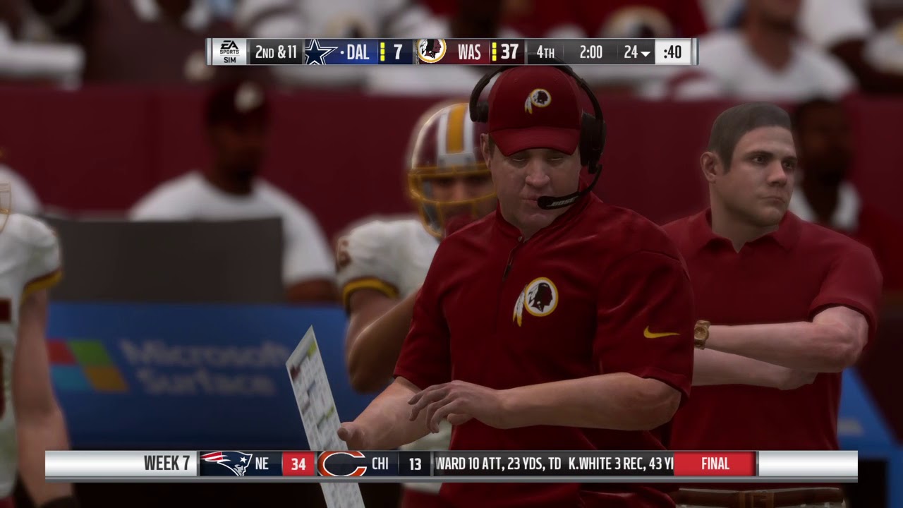 Madden NFL 19 Crash's Highlights Redskins \ Cowboys - YouTube