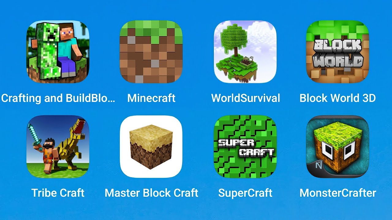 Crafting and Building, Minecraft, WorldSurvival, Block World 3D, Tribe ...