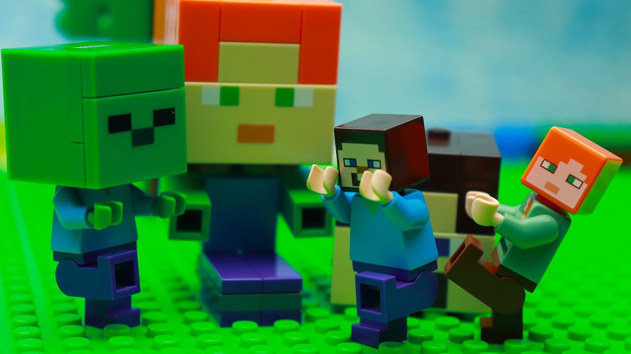 How to Build a LEGO Minecraft Zombie - Lego StopMotion - YouTube
