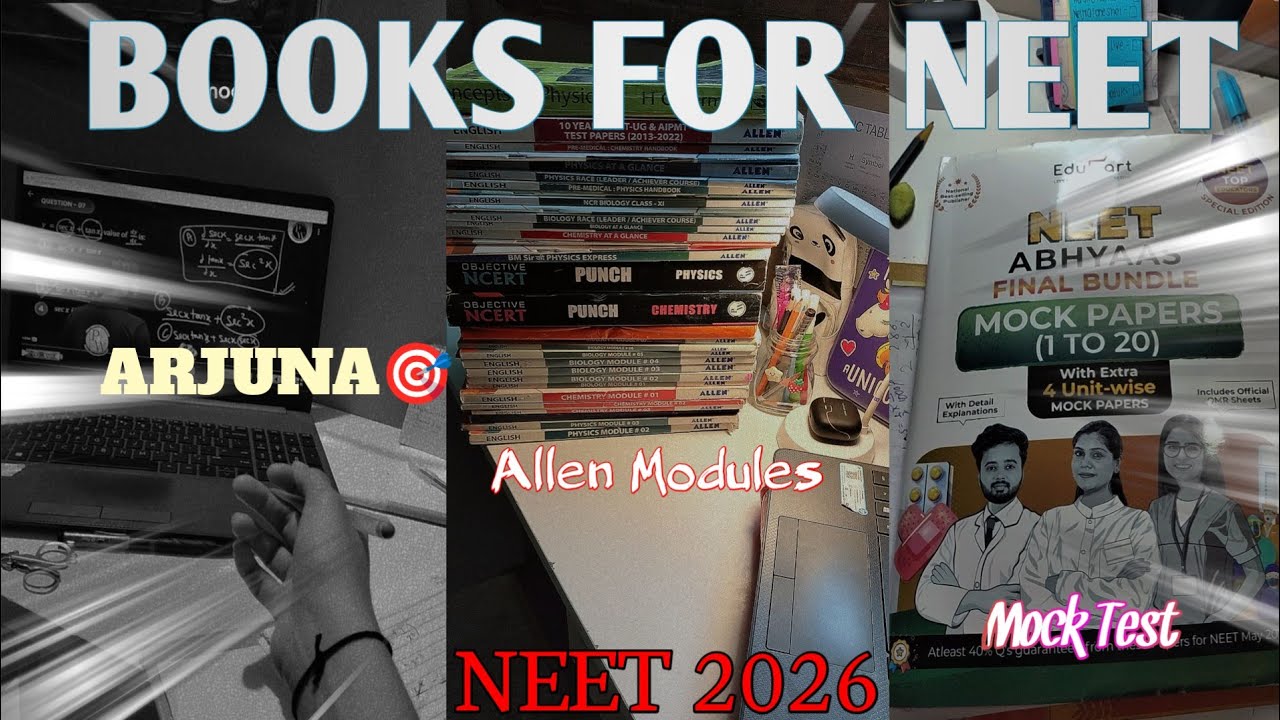 BOOKS I AM USING AS NEETASP 2026🤯📚||ARJUNA💗||ALLEN MODULES🙀#allen#pw# ...
