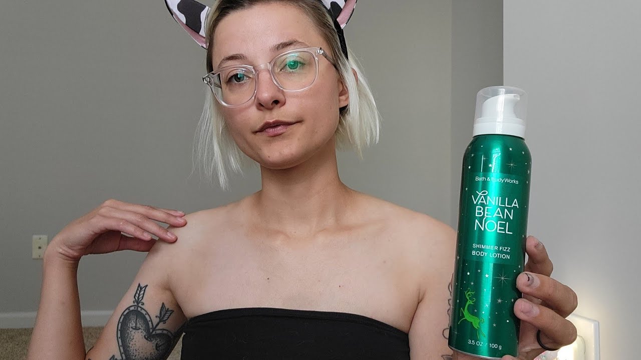 ASMR | Shimmery Fizzing Body Lotion Application w/ Skin Rubbing ...